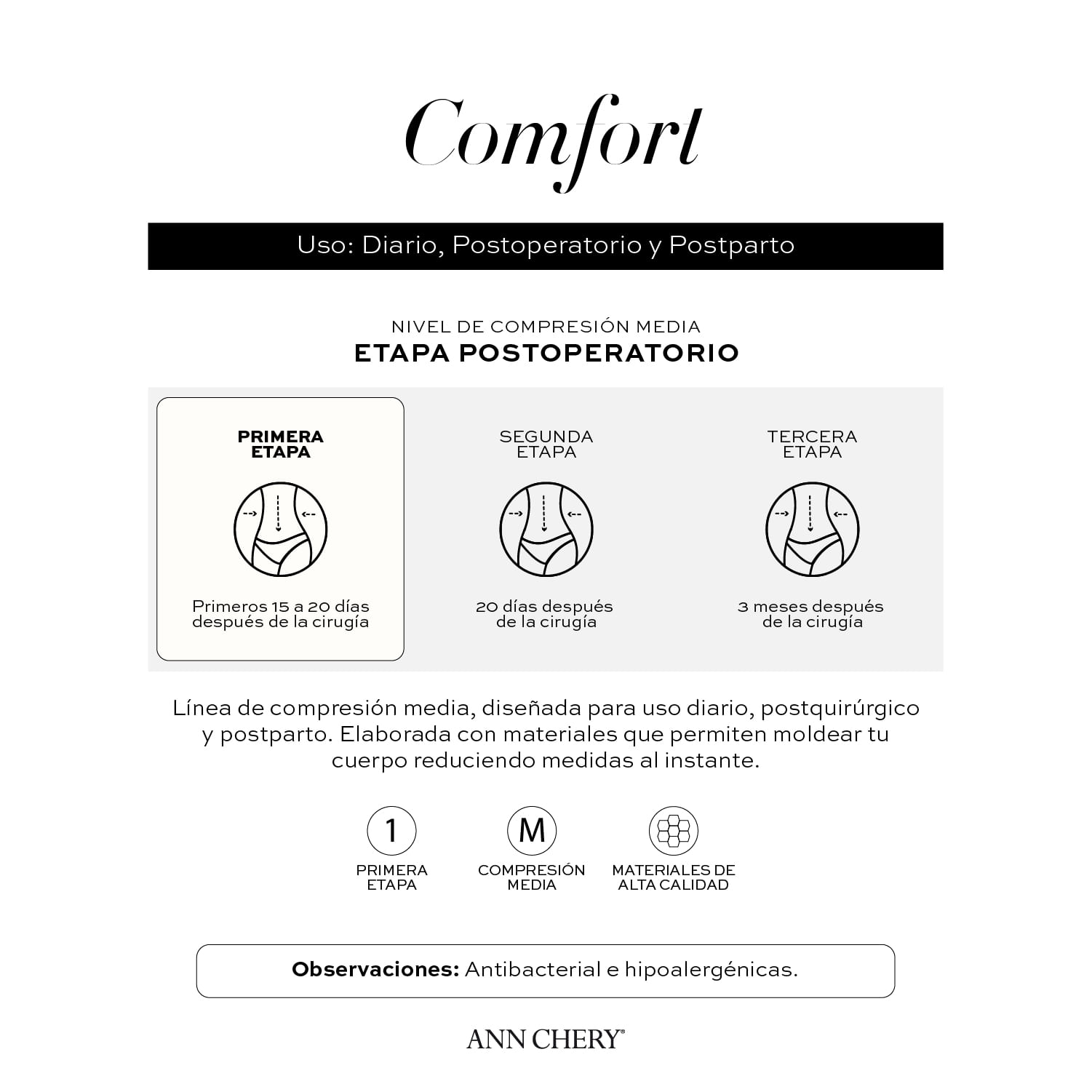 Faja Colombiana Strapless a la Rodilla Comfort Luna Mujer